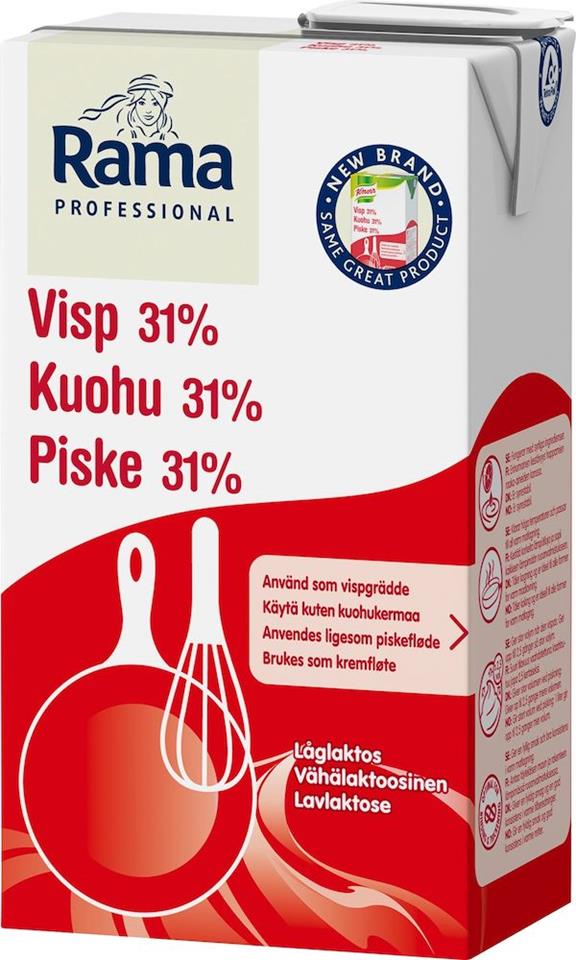 Vispgrädde 31% Rama 8x1L/kartong Tyskland